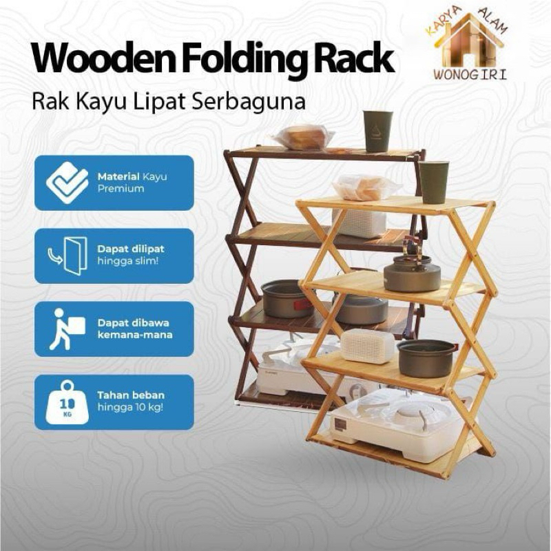 Jual Rak lipat luar penyimpanan Camping picnic ruangan Rak Lipat Meja ...