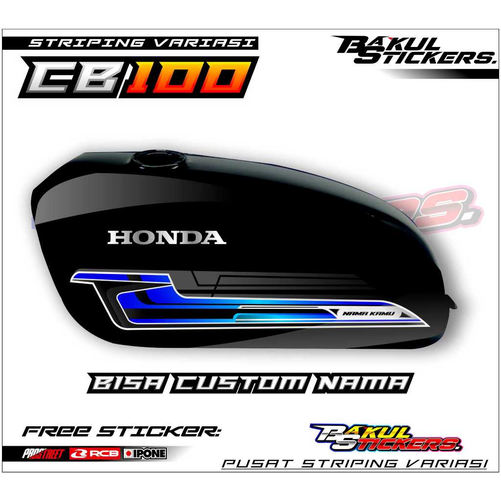 Jual STRIPING VARIASI HONDA CB 100 - CLASSIC STYLE CUSTOME NAMA ...