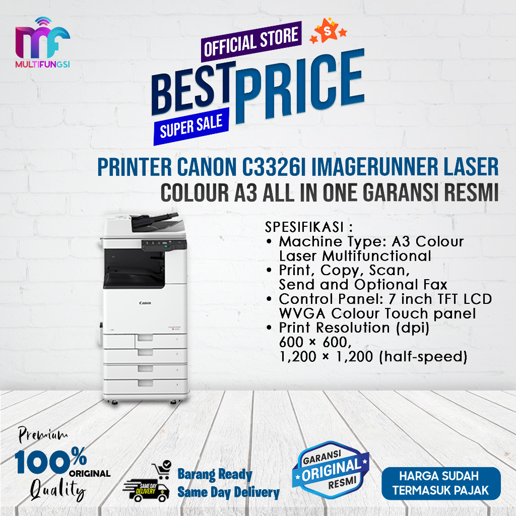 Jual Printer Canon C3326i imageRunner Laser Colour A3 All In One Garansi Resmi | Shopee Indonesia