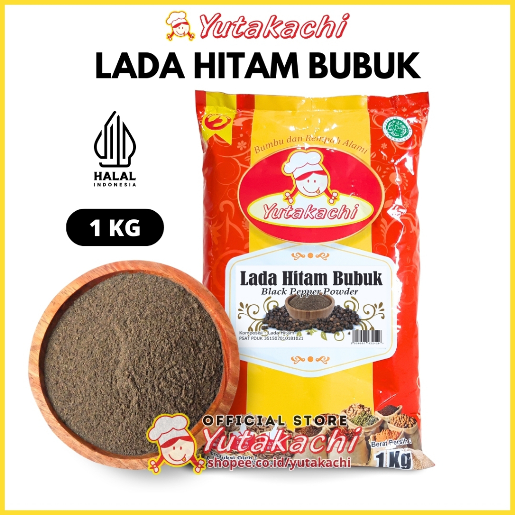 Jual Lada Hitam Bubuk 1Kg Yutakachi Murni / Bubuk Merica Hitam / Black ...