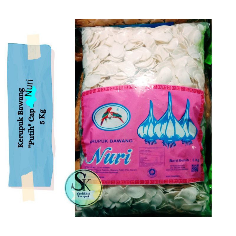 Jual Kerupuk Bawang Putih 5 Kg cap Nuri / Kerupuk Seblak / Kerupuk ...