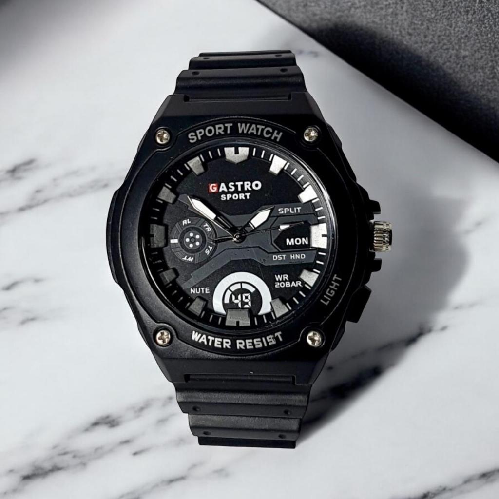 Jual Jam tangan Pria Gastro D20 Analog Quartz Strap Rubber Sporty Anti ...