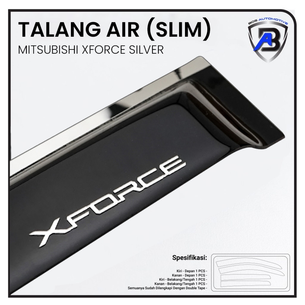 Jual Talang Air Pintu Mobil List Silver Chrome Xforce 4 Pintu Model Slim 4 Pintu | Shopee Indonesia