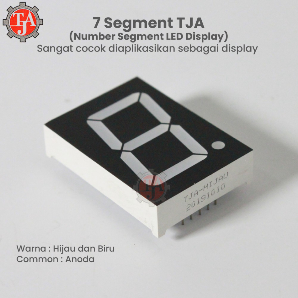 Jual 7 Segment TJA Number 1 Digit Segment LED Digital Display | Shopee ...
