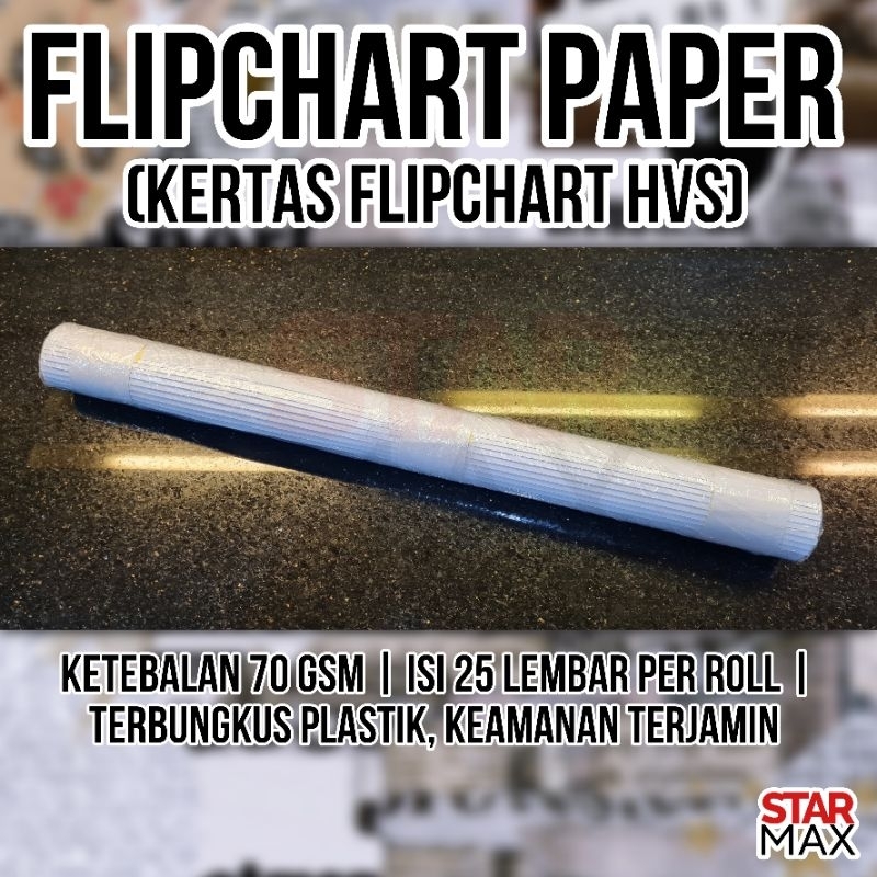 Jual Kertas Flipchart (Flip Chart Paper) HVS 70gsm (roll) | isi 25 ...