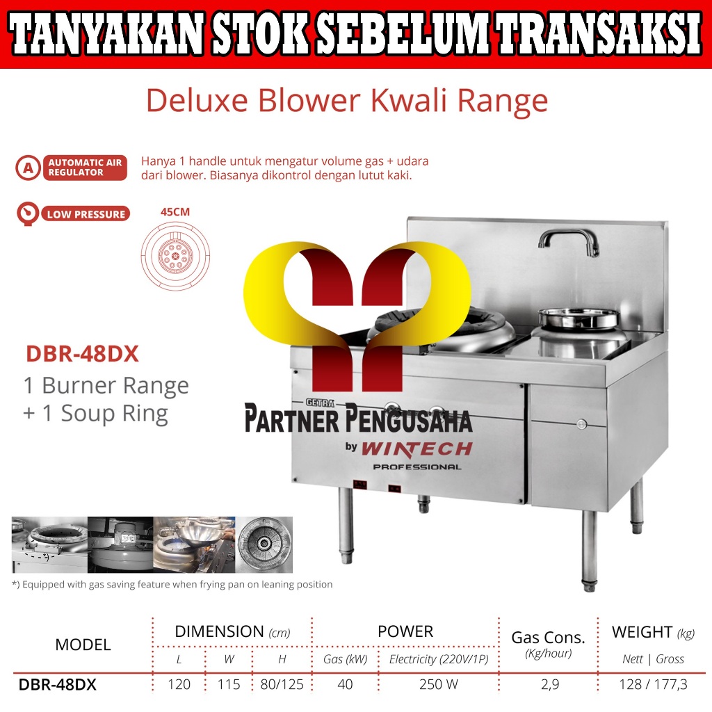 Jual Getra DBR-48DX SS Deluxe Blower Kwali Range Kompor Besar Standar ...