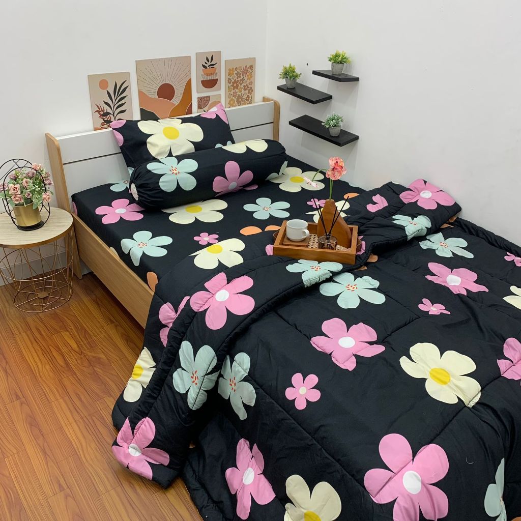 Jual SPREI Set Katun ANTI GESER Home Industri Motif Kotak | COD SPREI ...