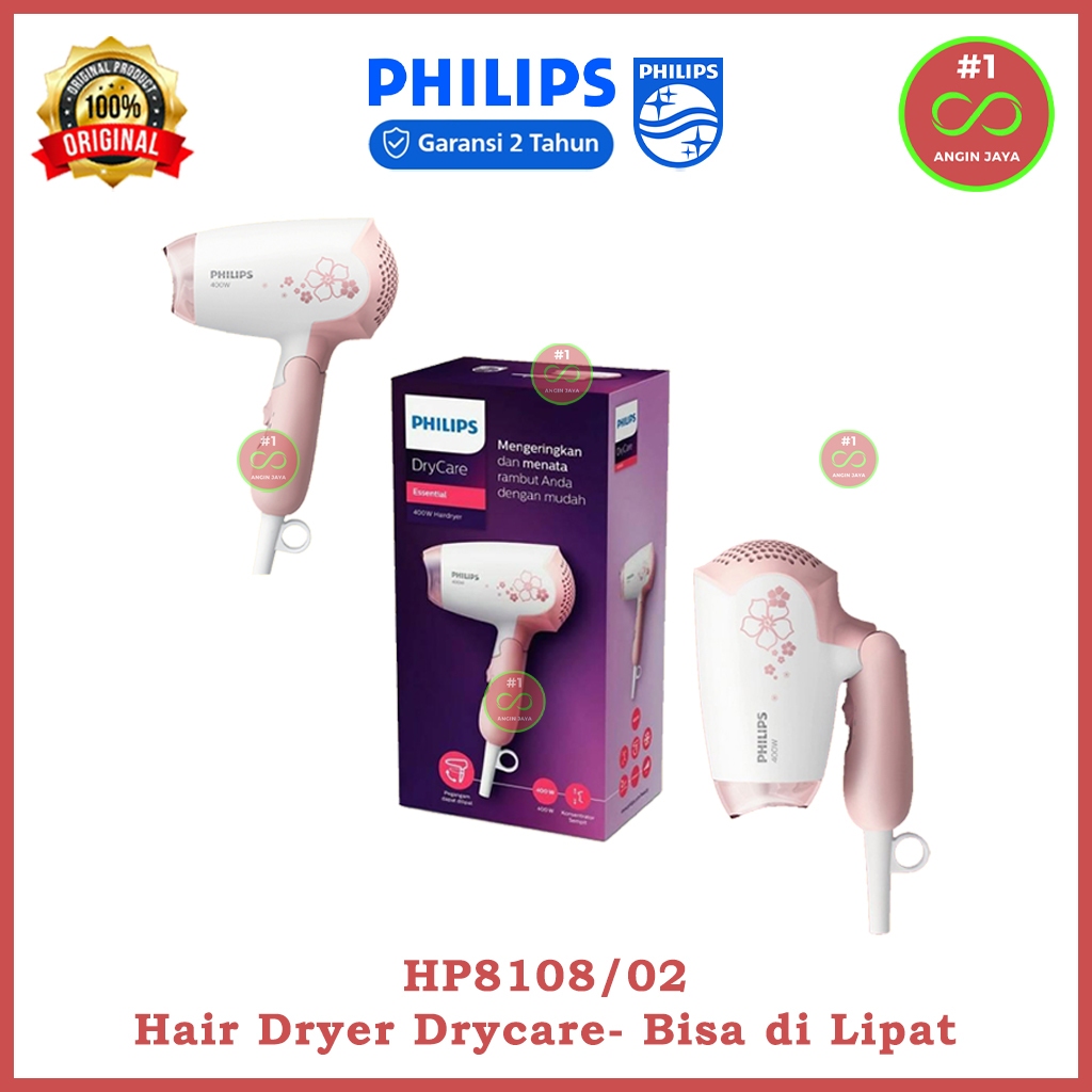 Jual PHILIPS HP8108/02 Hair Dryer Care 400 W Pink Pengering Rambut HP ...