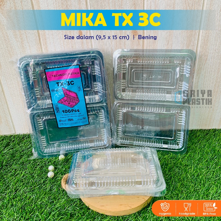 Jual (25pcs) Mika Plastik 3C - Mika Kue Makanan Jajan - Tx 3C - Mika ...