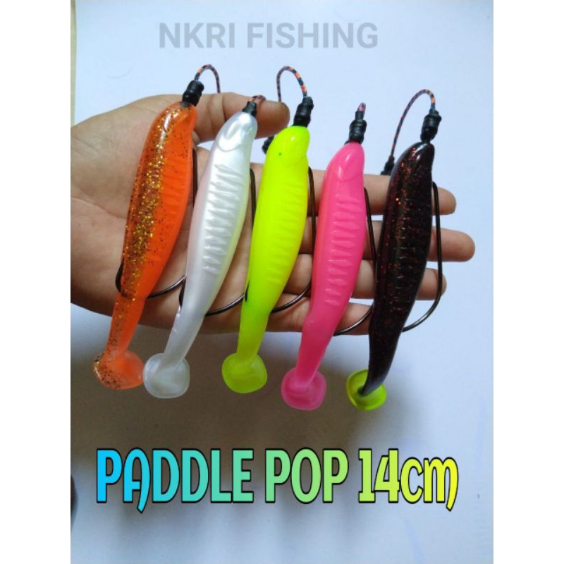 Jual softlure soft lure paddlepop 14cm + hook 7/0 + assist kevlar ...