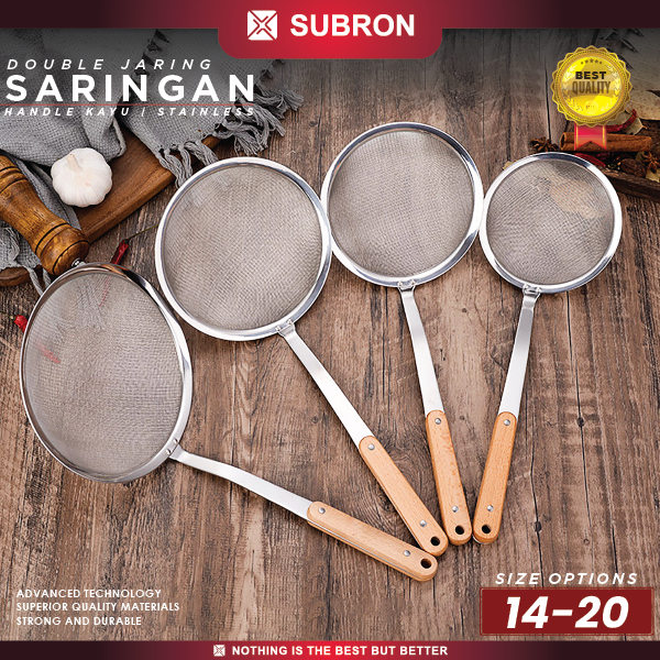 Jual SUBRON Saringan Double Jaring Halus Peniris Minyak Mie 14CM 16CM ...