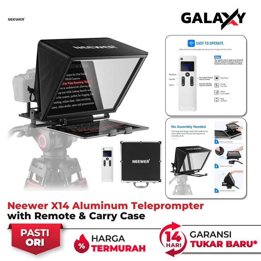 Jual Neewer X14 Aluminum Teleprompter with Remote & Carry Case | Shopee ...