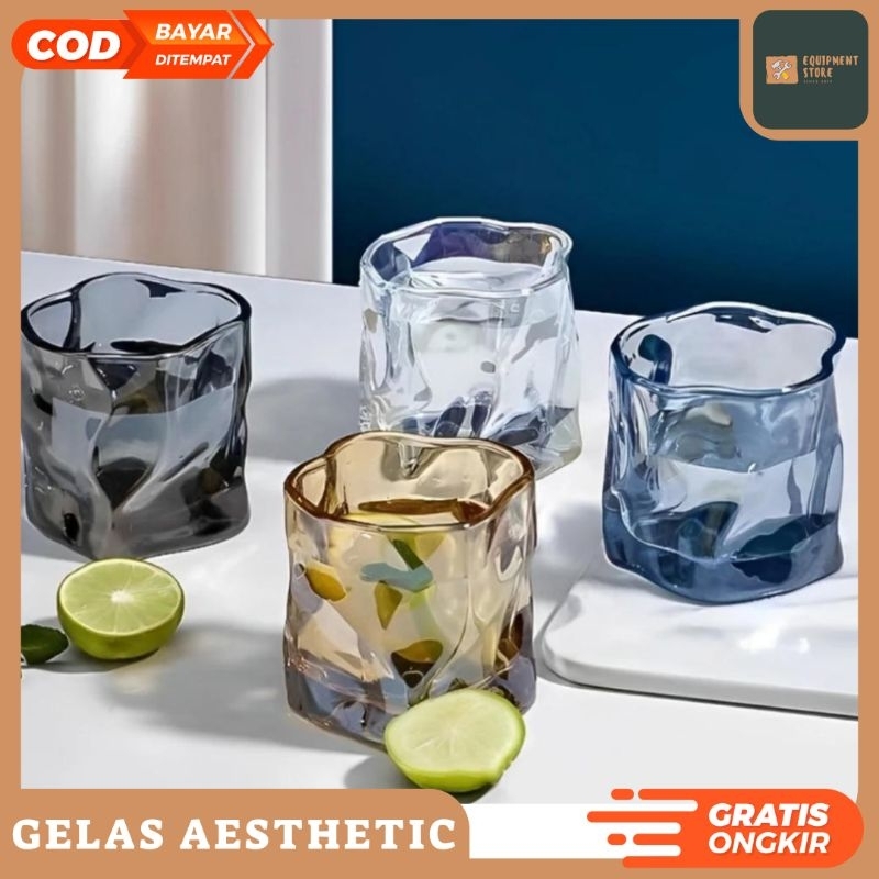 Jual GELAS KACA SELOKI AESTHETIC JEPANG ESTETIK SLOKI | Shopee Indonesia