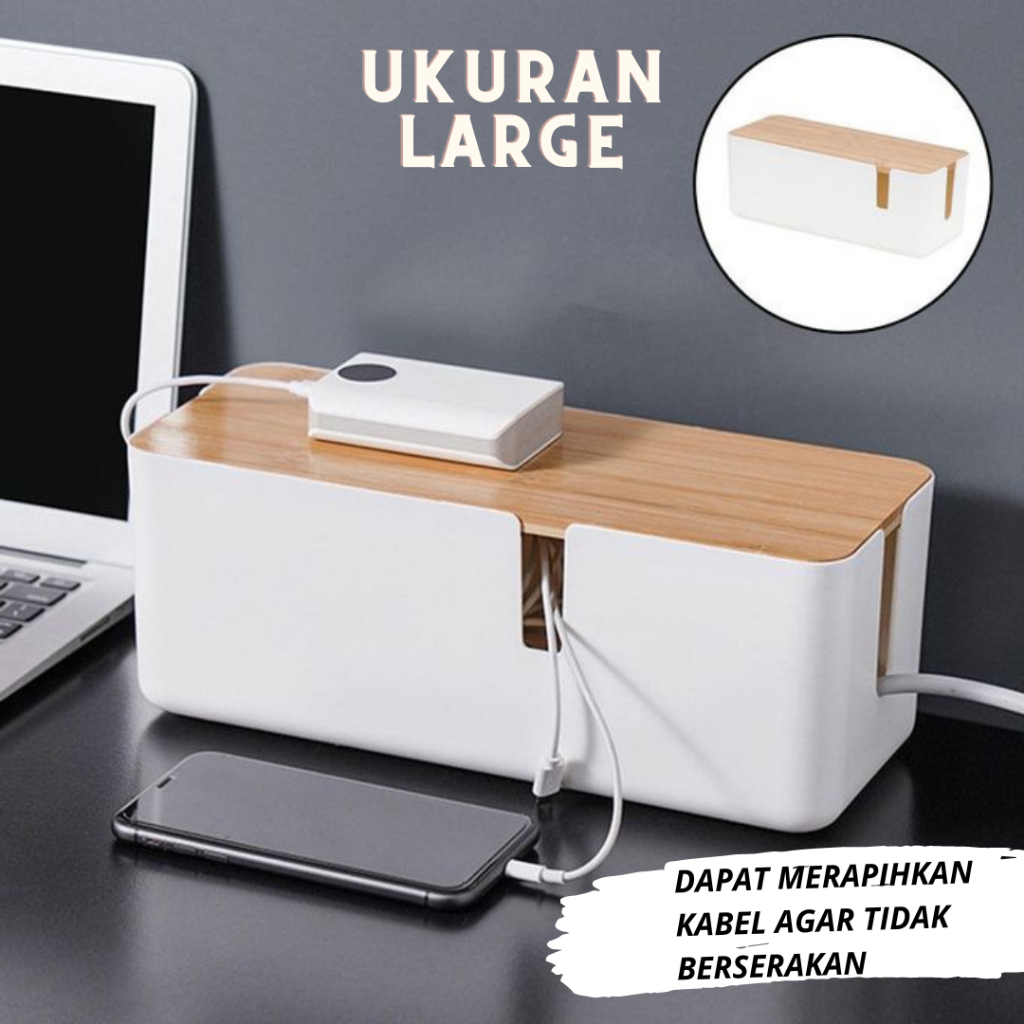 Jual [BIG SIZE] Alby Mart Cable Organizer Rak Kabel Estetik Tempat ...