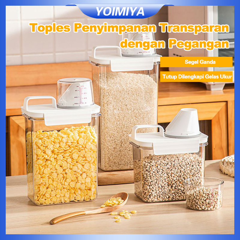 Jual 【 COD】TEMPAT PENYIMPANAN SEREAL | TOPLES PLASTIK MAKANAN ...