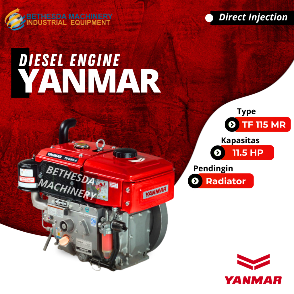 Jual Mesin Diesel Yanmar 11.5 HP Radiator TF 115 R Diesel Penggerak ...