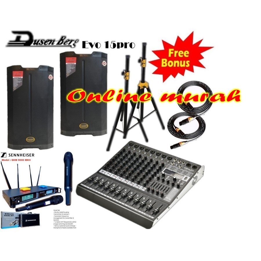 Jual paket sound system dusenberg evo15pro 15 inch skm 9000 mk ll super ...