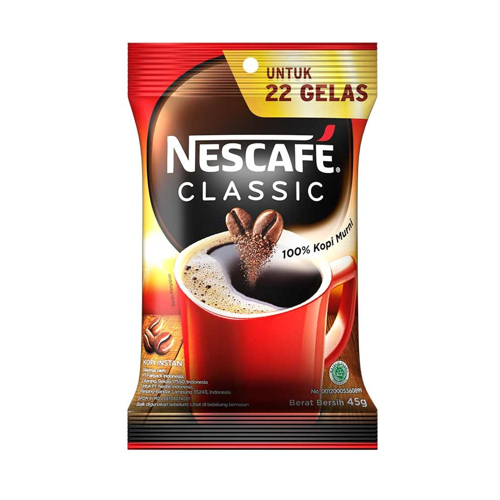 Jual Kopi Instant Nescafe Classic 45gram | Shopee Indonesia