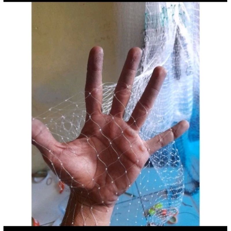 Jual jala ikan 1inci 1/2 senar 0.40 panjang 4 mtr berat 6 kg di jamin ...