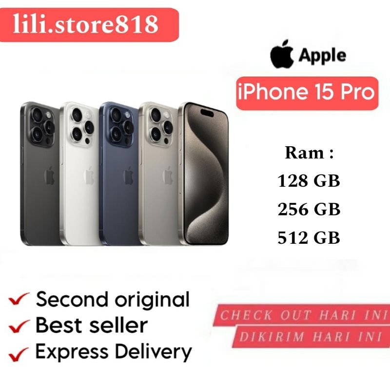 Jual iPhone 15 Pro & 15ProMax 1TB 512GB 256GB 128GB Second Like New ...