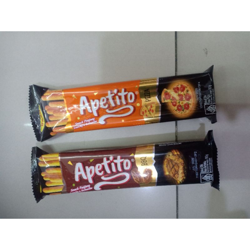 Jual SNACK APETITO SNACK VARIAN RASA BBQ DAN PIZZA 1 KOTAK ISI 12 PCS ...