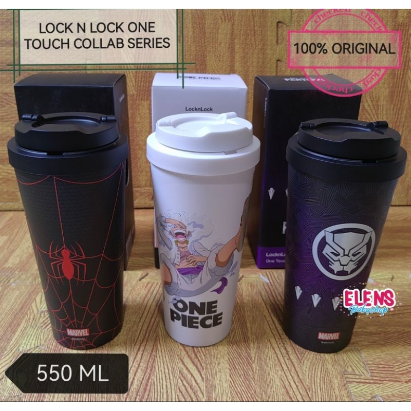 Jual Lock n Lock tumbler one touch mug termos limited spiderman | Shopee Indonesia