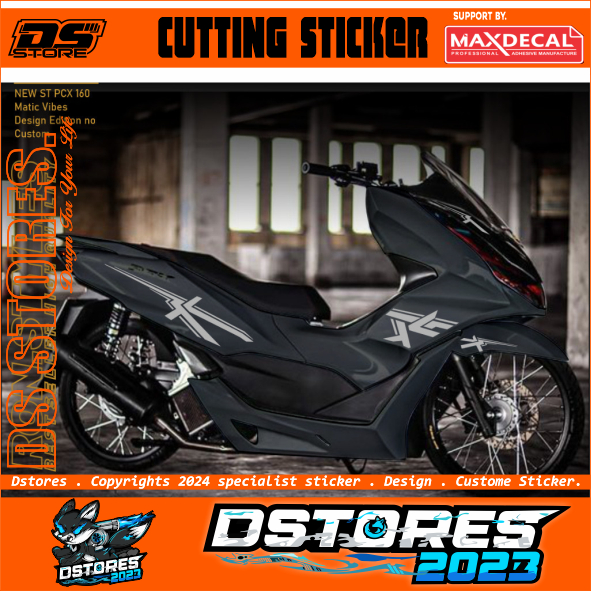 Jual V4 CUTTING STICKER STRIPING VARIASI ALL NEW PCX 150 STRIPING ...