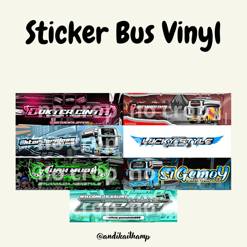 Jual STICKER BUS TELOLET BASURI VYNIL VERSI PANJANG | Shopee Indonesia