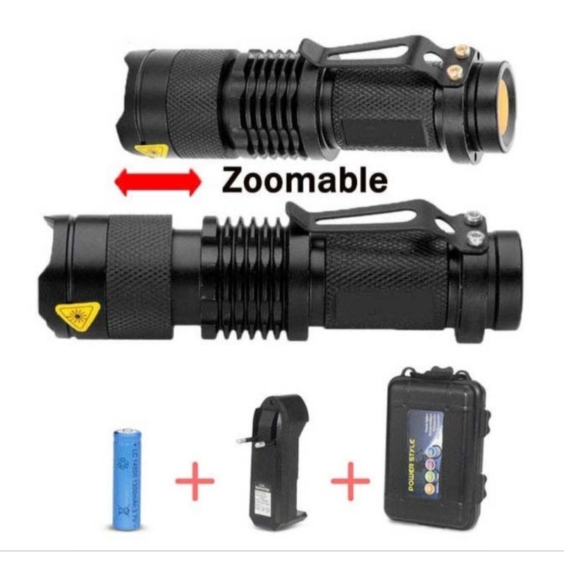 Jual Senter mini Swat 8000w waterproof power light Explosion proof Zoom ...