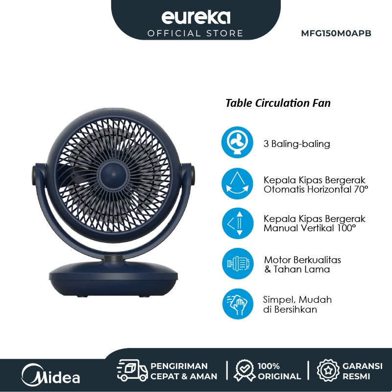 Jual Midea Kipas Meja / Table Circulation Fan MFG150M0APB - Mini Size ...