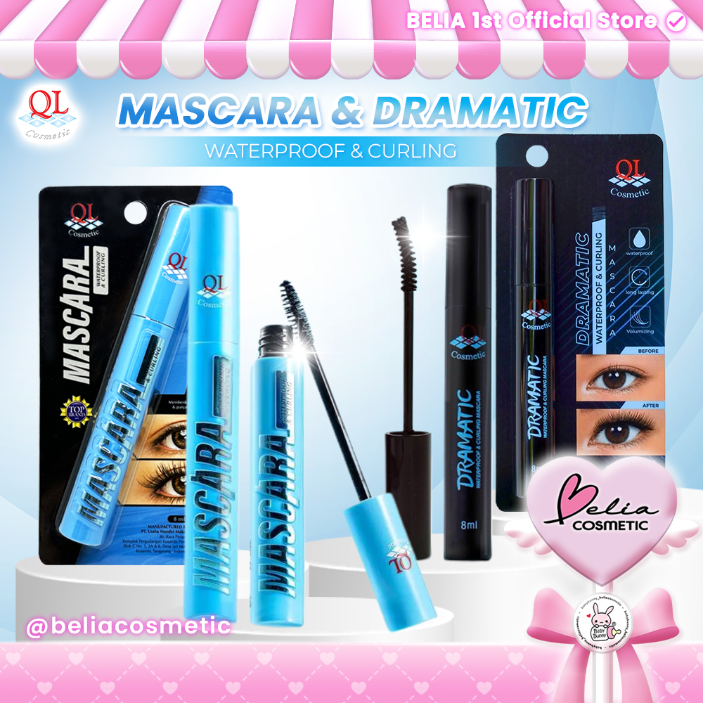 Jual BELIA QL Waterproof and Curling Mascara Dramatic 8 mL ( maskara QL ...
