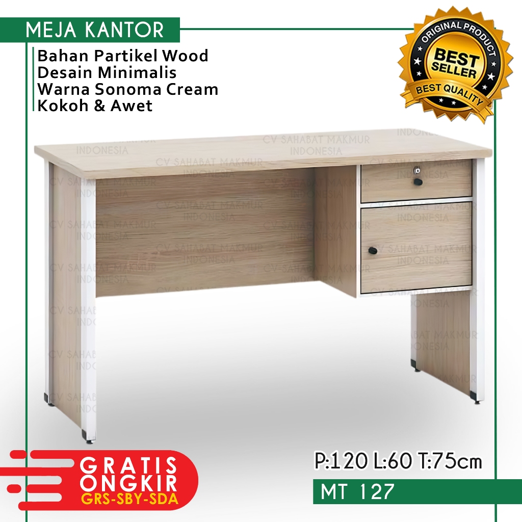 Jual Meja Kerja Partikel Board -Meja Kantor Staff Meja Kerja Manajer ...
