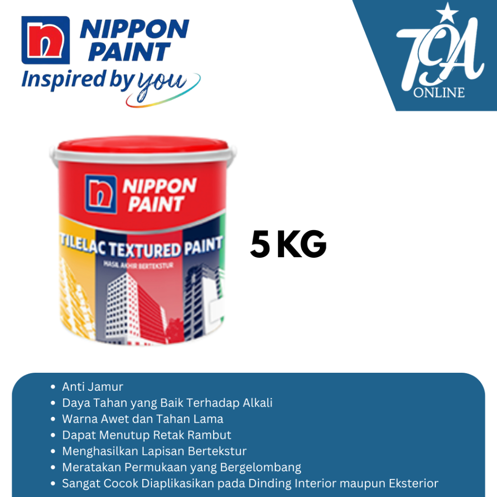 Jual Cat Tembok Texture Interior & Exterior Nippon Paint Tilelac ...