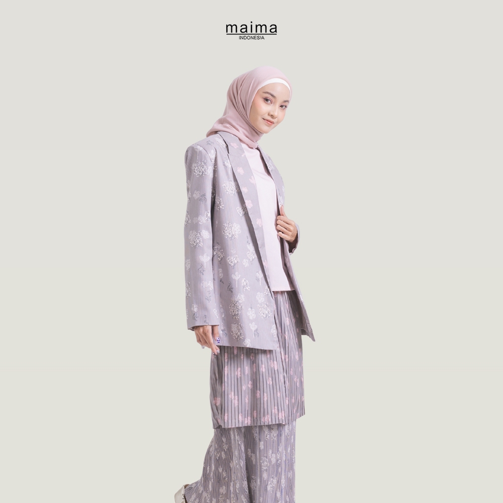 Jual Maima x Hanna - Violla Skirt - Bawahan Rok Plisket Motif Wanita ...