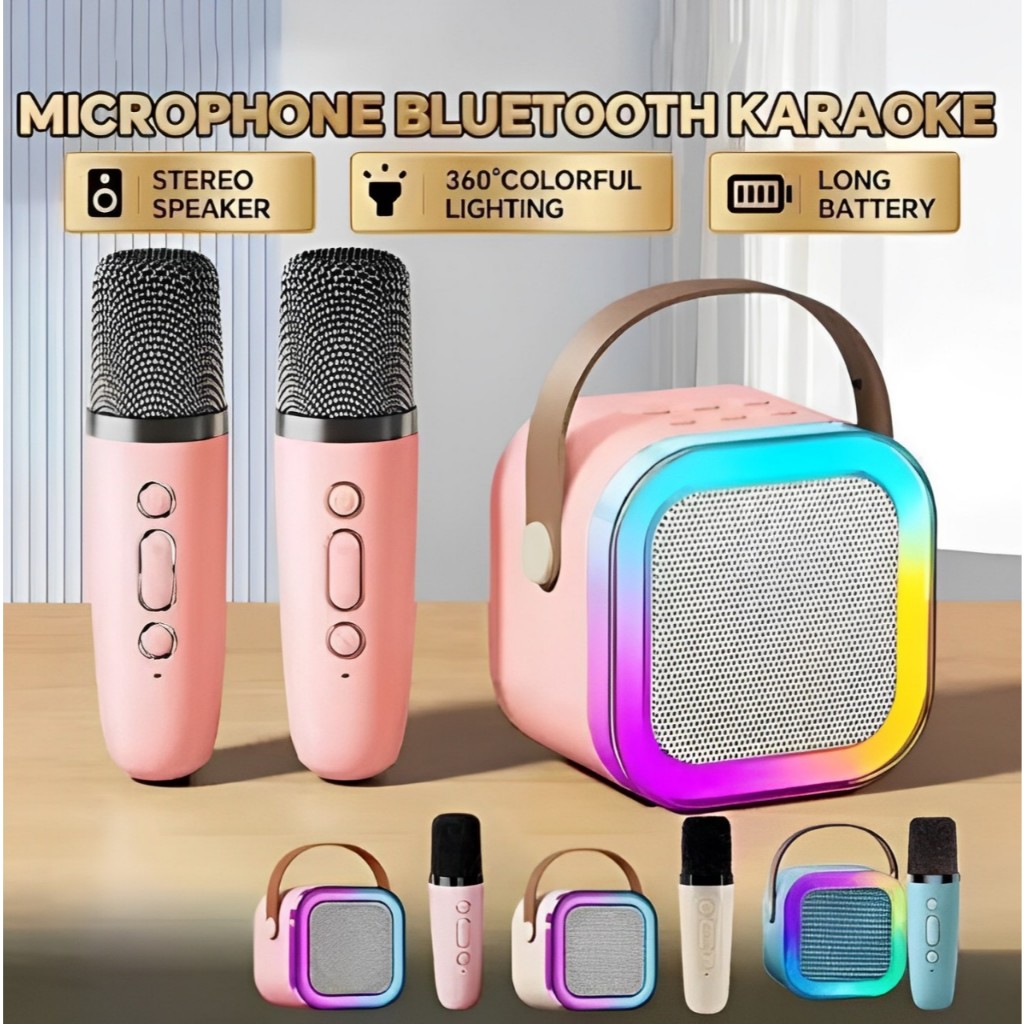 Jual WILLI Karaoke Mini Speaker Karaoke Bluetooth Portabel dengan 2 ...