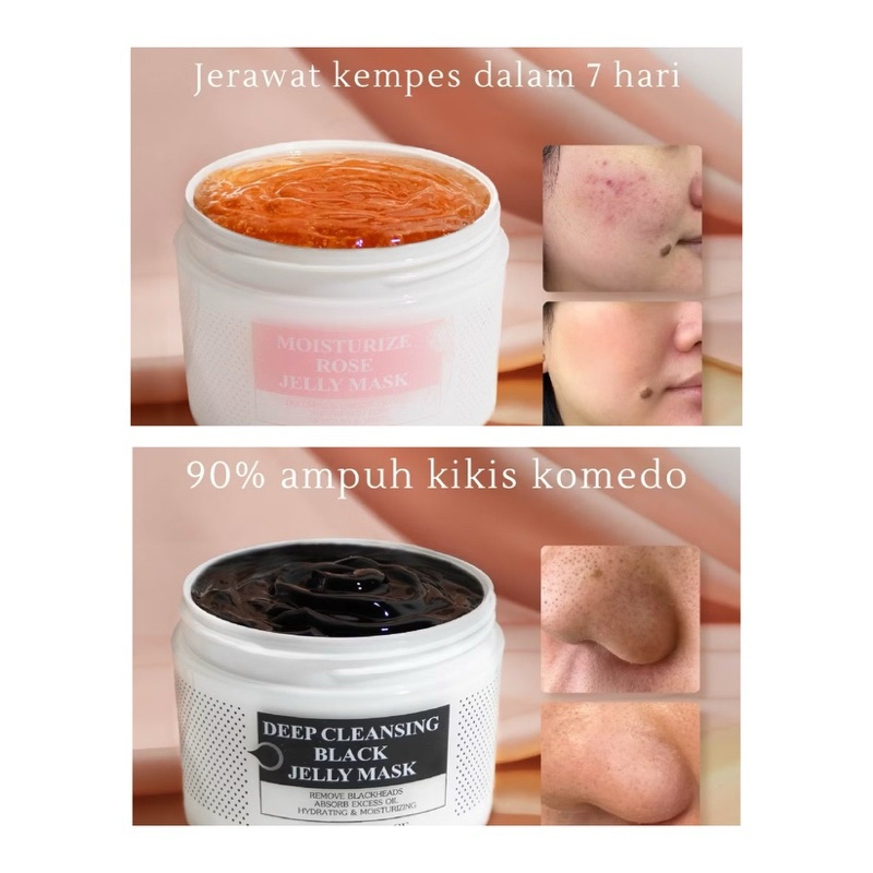 Jual Eileen Grace Moisturizer Rose Jelly Mask 300ml | Black jelly 300 ...