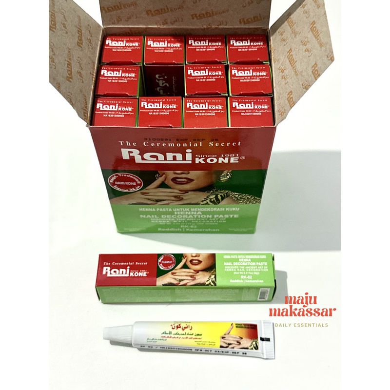 Jual Rani Kone Henna Nail Decoration Paste Reddish RK-82 kecil dos ...