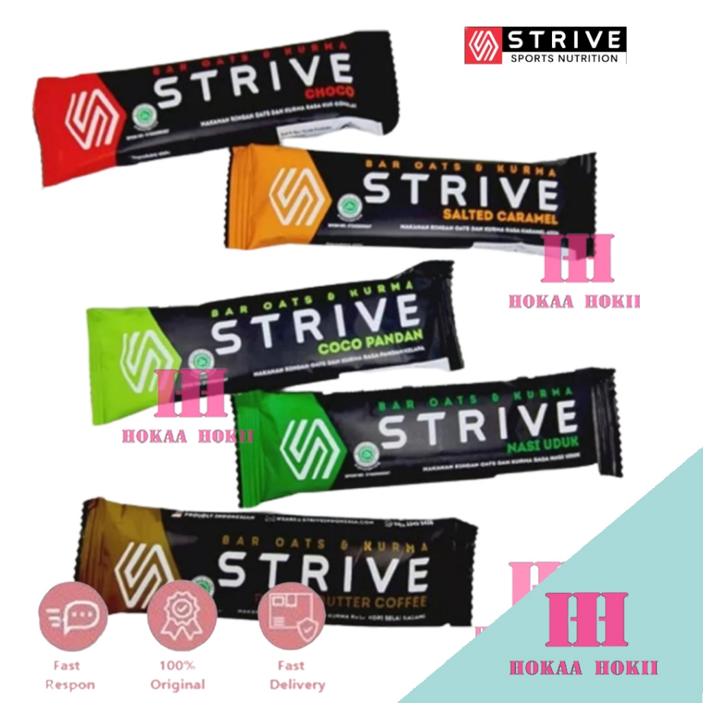 Jual Strive Energy Bar Protein 40gr 1 Pcs | Halal - Snack Energi ...