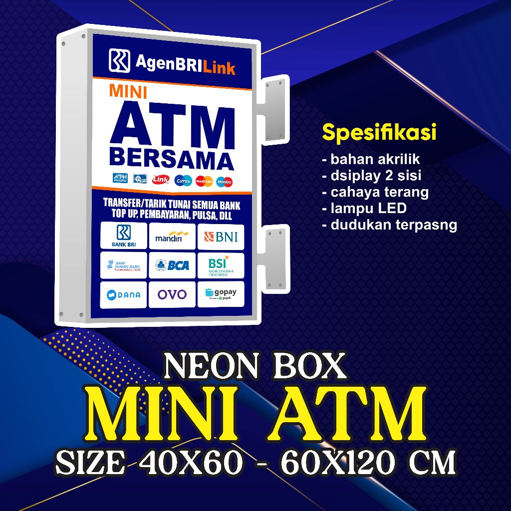 Jual Neon Box 50x70 cm Custom - Neon Box Brilink | Shopee Indonesia
