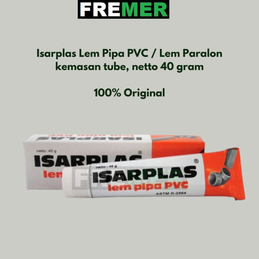 Jual Isarplas Lem Pipa PVC Lem Paralon Tube 40 gram Original Asli | Shopee Indonesia