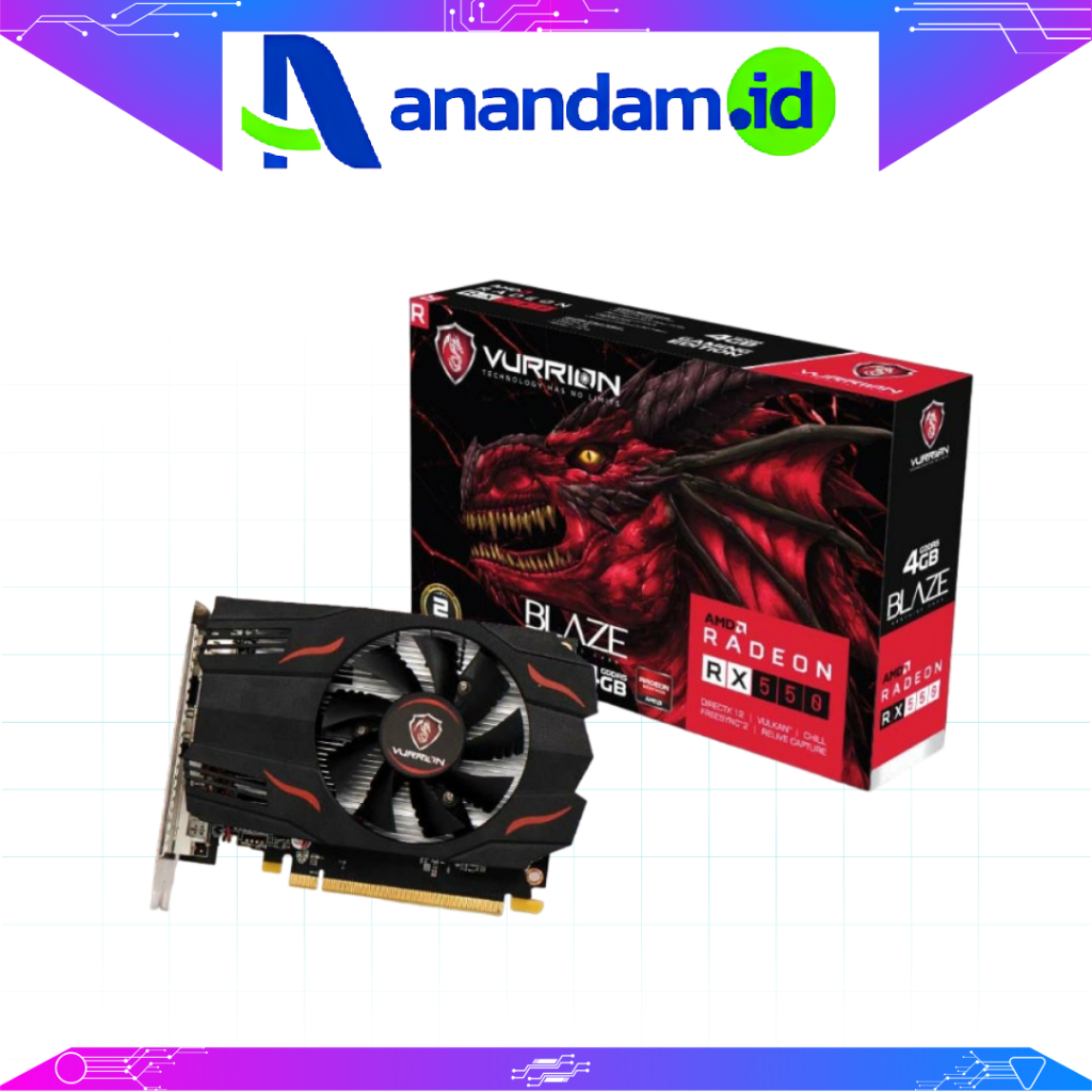 Jual VGA VURRION BLAZE RX 550 4GB GDDR5 128bit - RX550 4GB | Shopee ...