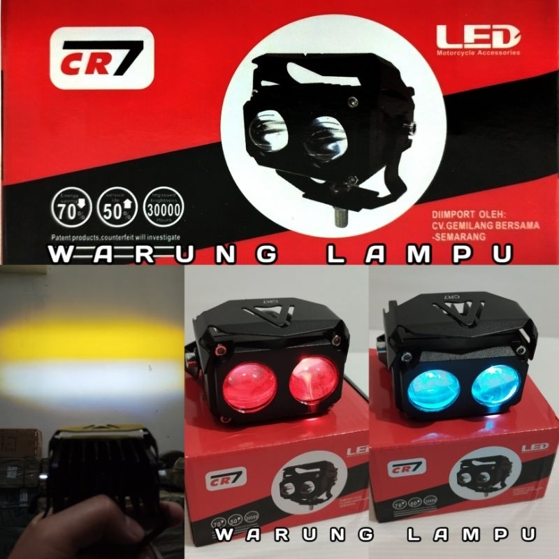 Jual Lampu Tembak Laser 2 Mata MT 26 Devil CR 1022 Lampu Utama Putih ...