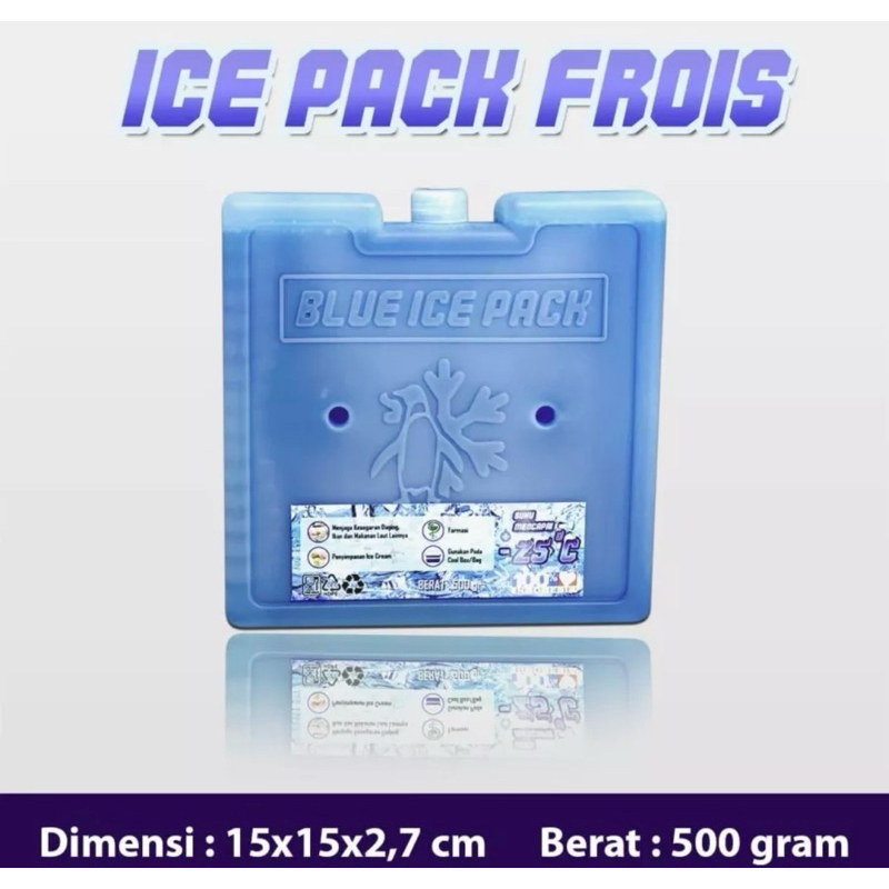 Jual Ice Pack Kotak 15x15x2,7 Blue Ice Gel Pack Pengganti Dry Ice ...
