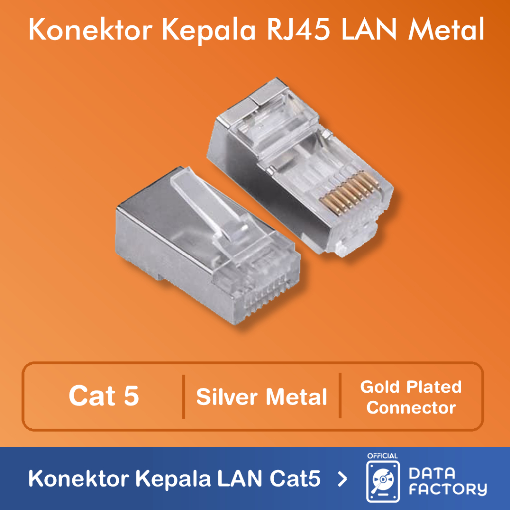Jual Konektor Connector RJ45 Kepala LAN RJ45 CAT5 FTP STP Outdoor ...
