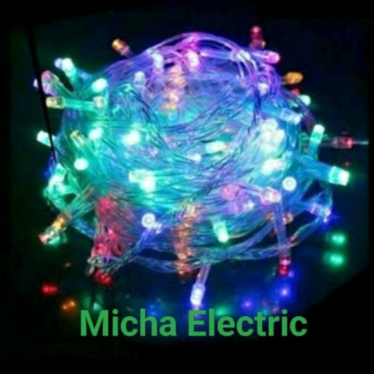 Jual Lampu Natal Kabel Bening RGB Indoor/ Lampu Hias Pohon Natal 70LED ...