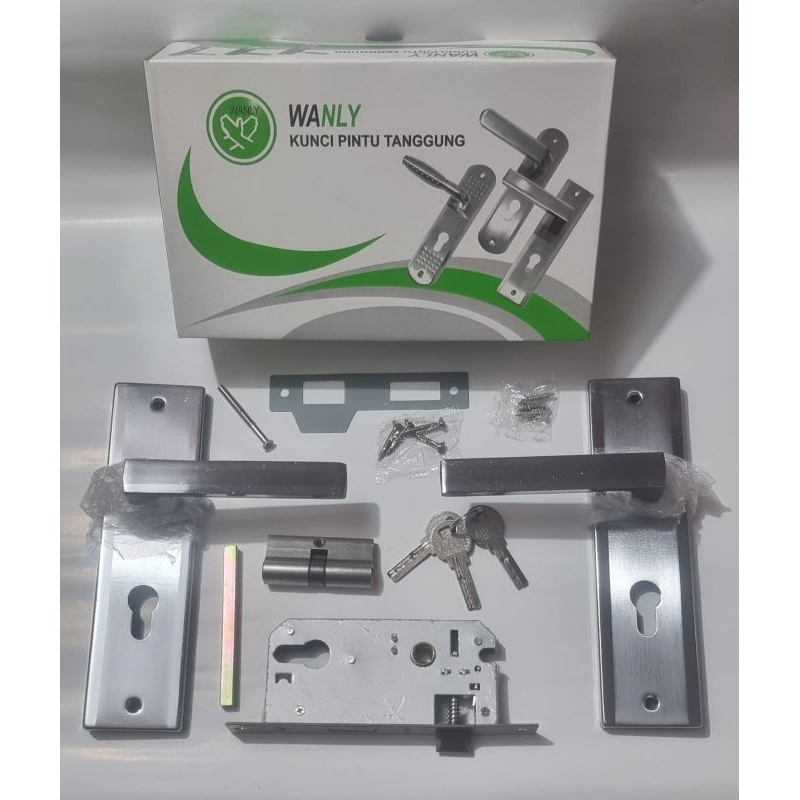 Jual Slot Pintu / Kunci Pintu Tanggung Kotak Silver Wanly | Shopee ...