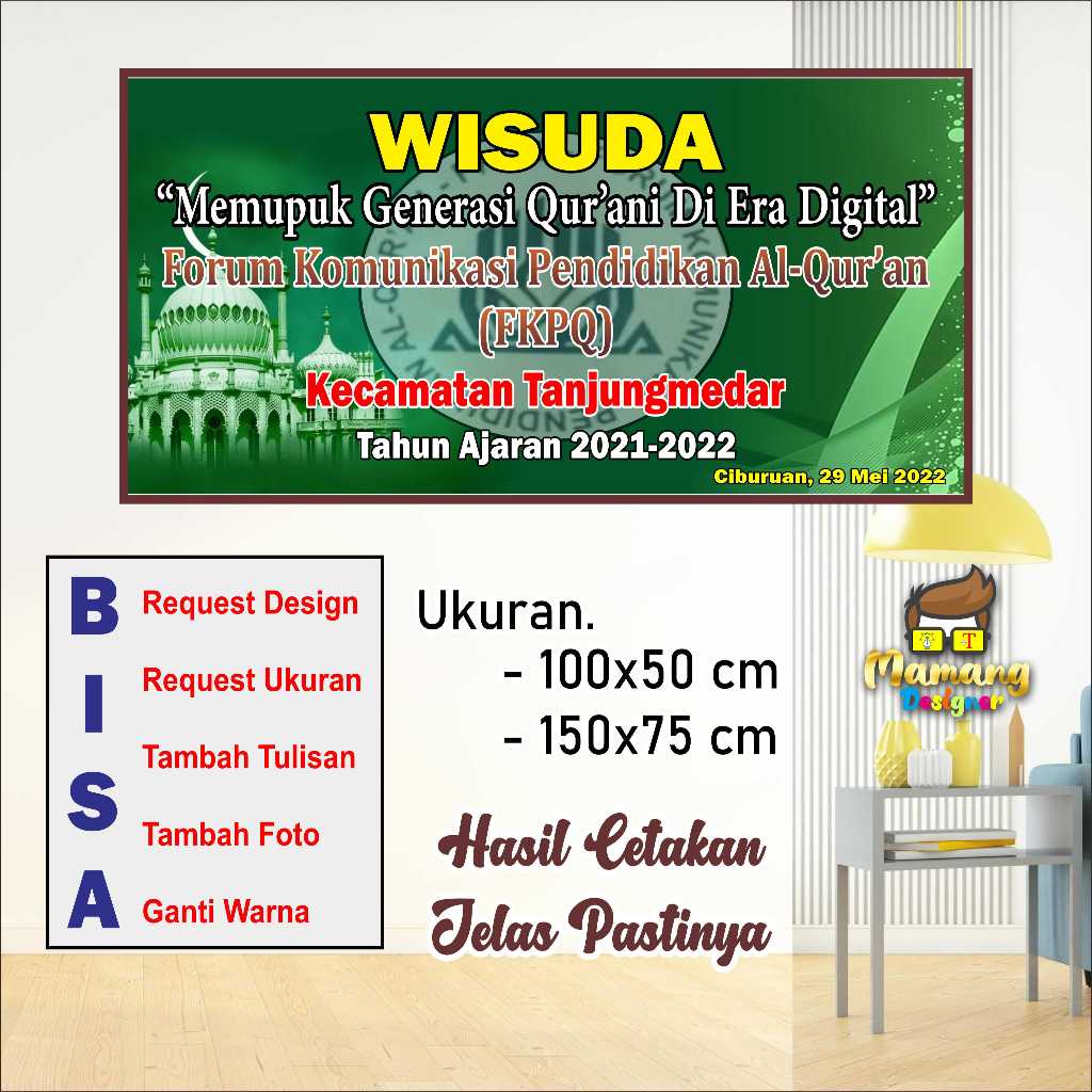 Jual Spanduk MMT Banner Untuk Acara wisuda Sekolah Atau Pengajian bb ...
