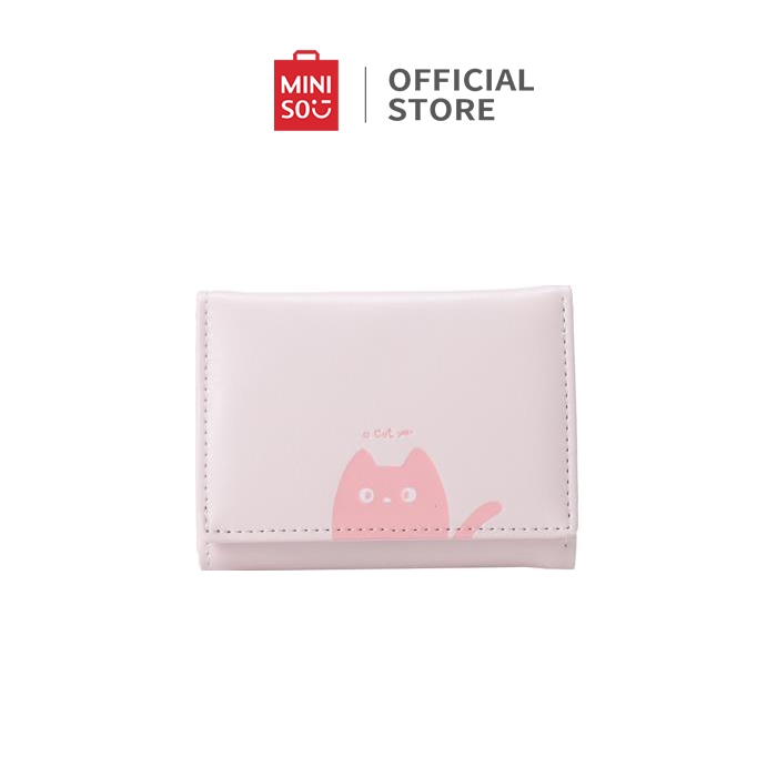 Jual Miniso Dompet Wanita Women's Wallet Cute Kitten Short Tri-Fold ...