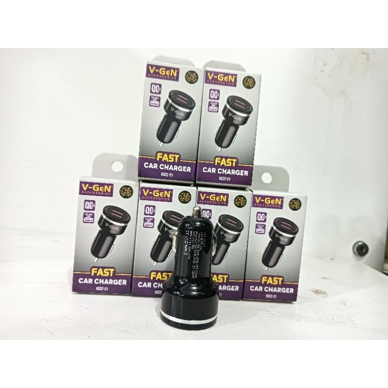 Jual V-GEN VCC2-21 FAST Car Charger Q0 3.0 | Shopee Indonesia