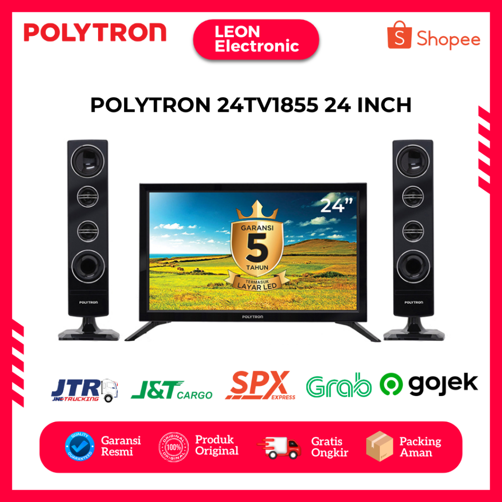 Jual POLYTRON Cinemax Digital HD TV 24 inch DVB-T2 Plus Speaker Tower ...